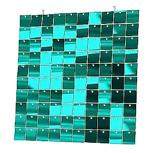 COKAOBE Shimmer Wall Backdrop Square Sequin Panel 1PCS (Emerald Green)