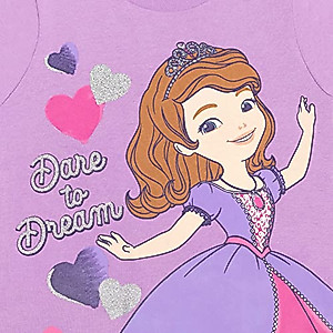 Disney Sofia The First Minnie Mouse Vampirina Fancy Nancy Little Girls 4 Pack T-Shirts Multicolor 6X