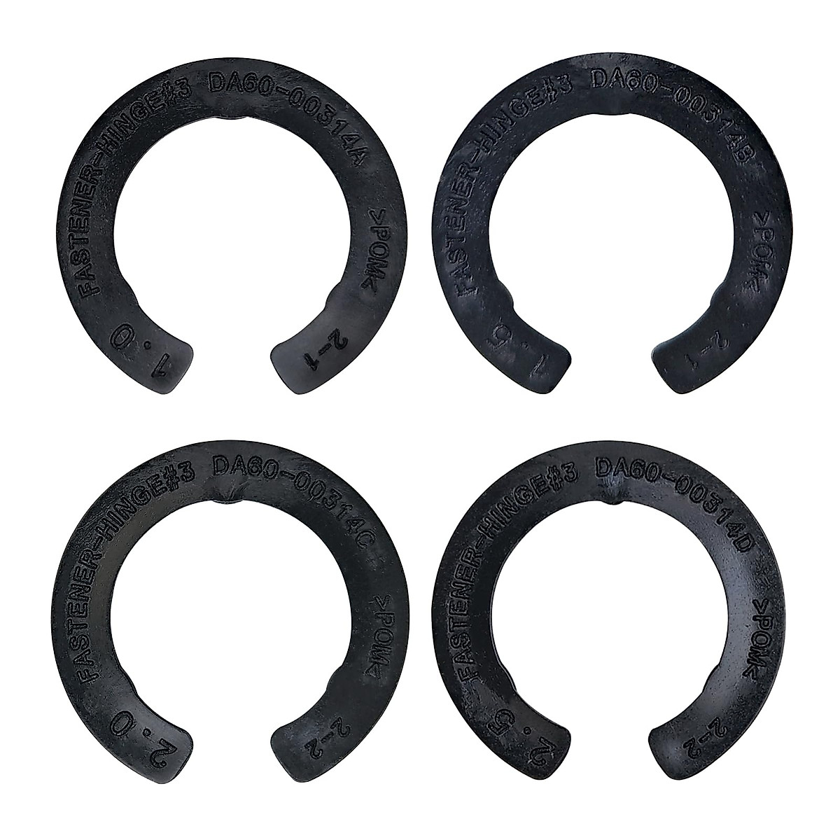 4 Pcs Upgraded DA99-04158A Hinge Shim Refrigerator Door Height Adjustment Kits, Replacement Parts for Samsung 3282540, DA60-00314C, PS6448337 AP5668209,4 Different Thickness