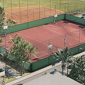 Amgo 6' x 50' Green Fence Privacy Screen, Commercial Standard Heavy Duty Windscreen with Bindings & Grommets, 90% Blockage, Cable Zip Ties Included (We Make Custom Size)