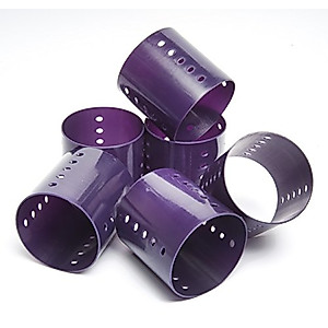 Diane Magnetic Rollers Pack of 6 Hair Rollers for Women and Girls Diameter 3 Inch Purple, 6 Count (Pack of 1)