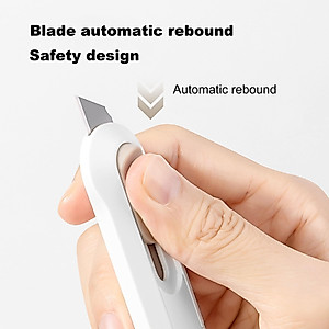 Box Cutter, Box Opener, 4PCS Small Utility Knife, Easy Slide Retractable Blade, Package Opener for Home, Office, Travel, and DIY Workpro Utility Knife