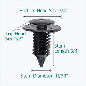 Lantee 20 Pcs Interior Door Trim Panel Retainer Clips Fasteners Replacement for Ford N805155-S & for Dodge 6505878-AA, Fit for Ford GT/Taurus/Thunderbird, Fit for Dodge Ram 1500/2500/3500
