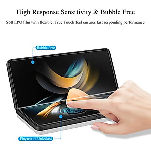 SURBUID [2 Pack] Samsung Galaxy Z Fold 4 Screen Protectors Flexible Soft Inner Screen EPU Protective Film Full Coverage Clear Bubble-Free Case Friendly Screen Protector for Galaxy Z Fold 4, 7.6-Inch