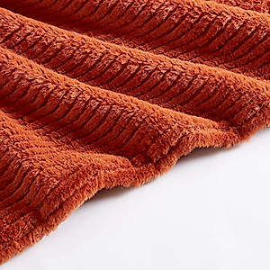 Eddie Bauer- Throw Blanket, Ultra Soft Plush Home Décor, All Season Bedding (Textured Solid Orange, 50 x 60)