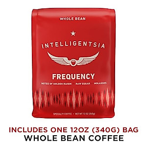 Intelligentsia Coffee, Medium Roast Whole Bean Coffee - Frequency Blend 12 Ounce Bag with Flavor Notes of Golden Raisin, Raw Sugar and Molasses