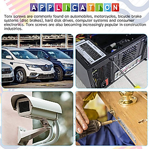 Glarks 51Pcs #8 x 1/2'' Button Head Torx Security Sheet Metal Screws Stainless Steel Tamper Resistant Screws Set with T20 Bit (50pcs #8 x 1/2'')