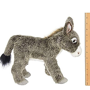 Bearington Pedro Plush Donkey Stuffed Animal, 12 Inches