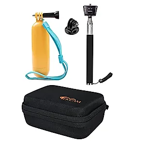 TEKCAM Underwater Camera Accessories Kit with Small Carrying Case Compatible with Gopro Hero 11 10 9 8/AKASO Series Action Camera and so on