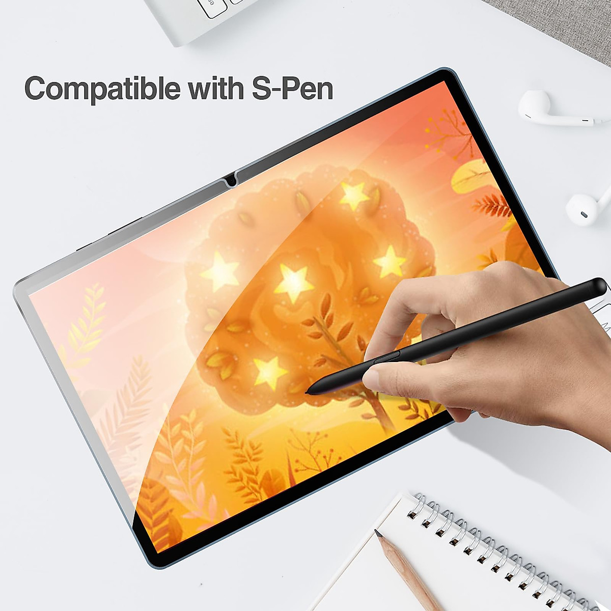 ProCase 2 Pack Screen Protector for Galaxy Tab S10 2024/ Tab S9 FE 10.9"/ S9 2023/ Tab S8 2022/ Tab S7 2020 11", Hardness Tempered Glass Screen Film Guard for Galaxy Tablet SM-X720/X510/X710/X700/T870