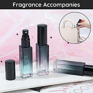 Segbeauty Travel Perfume Bottle Refillable, 5pcs 10ML Mini Glass Perfume Containers with Funnel and Pipette, Empty Portable Leak-proof Fragrance Bottles Spray Atomizer Pump Bottle Kit for Toiletries