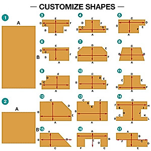 PHUSTJKL Custom Size 30 Colors Bench Cushion, 4 in Thick Upholstery Foam Bay Window Seat Cushion Washable Removable Cover Non Slip Kitchen Dining Cushion Patio Swing Seating Cushion Garden Bench