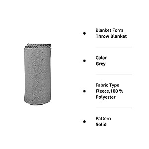 Imperial 50x60 Soft Fleece Throw Blanket, Throw Blanket for Couch, Travel, Bed, Any Room, Travel Essentials, Fleece Travel Blanket, Lightweight Blanket, Fall Blankets & Throws, Cozy Blanket (Grey)