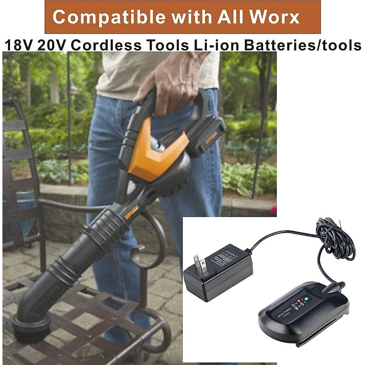 Anoitd WA3742 Replacement for Worx 20V Battery Charger WA3732 Compatible with Worx 20V