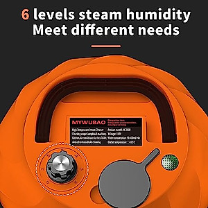 MYWUBAO Handheld Steam Cleaner High Temperature Pressurized Steam Cleaning Machine Portable Car Steamer with Brush Heads for Car Detailing, Kitchen, Bathroom, Grout and Tile(orange)