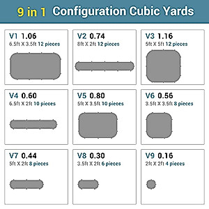 CDEN Aluzinc Raised Garden Bed Kit,Planter Raised Bed,17" Tall,9 in 1 Series for Flowers、Vegetables、Fruites（Starry Grey）.