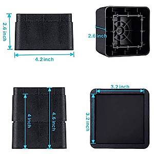 Joyclub Bed Risers 2 inch Heavy Duty Furniture Risers for Sofas Table Couch Lift Height of 2 or 4 Inches