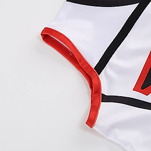 Colorful House Cheerleader Costume for Girls Cheerleader Uniform Outfit Child Cute Cheerleading Outfit for Halloween (3-4 Years, Red)