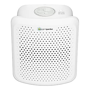 GermGuardian AC225W Pluggable Air Purifier with UV-C Light and Nightlight, Reduces Airborne Mold and Germs, Odor-Eliminating Aromatherapy Essential Oil Pad Included, 7-in Pluggable Air Purifier, White