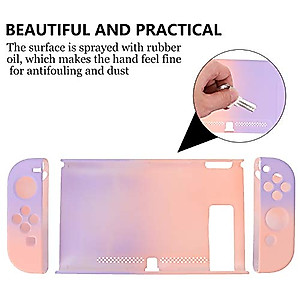 ibasenice Case Cover Compatible for Switch Game Shell Handheld Grip Controller Back Plate Replacement
