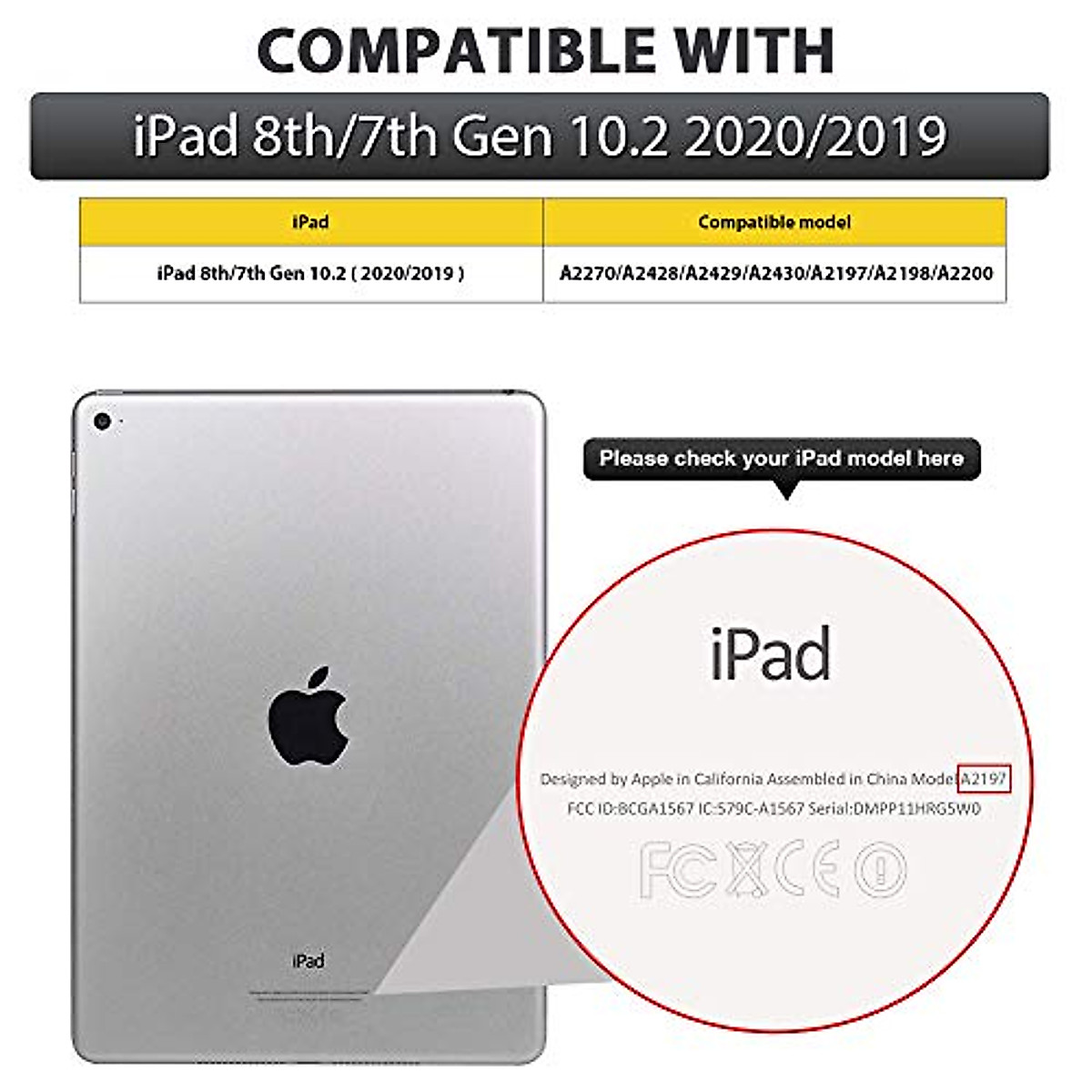 INSSISAIN Case for iPad 9th/8th/7th Generation 2021/2020/2019 10.2 Inch, Multi-Angle Viewing Stand Shell, PU Leather Protective Cover with Auto Sleep for 10.2" iPad 9/iPad 8/iPad 7, Sunflower