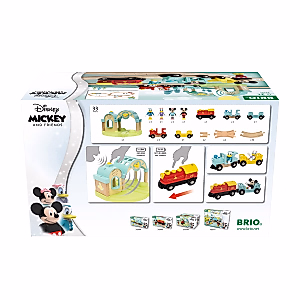 Ravensburger BRIO 32292 Disney Mickey's Deluxe Wooden Railway Set | Wooden Toy Train Set for Kids Age 3 and Upin