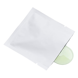 QQ Studio 100 Bags/Pack Double Sided Color Food Safe Open Top Flat Bag with Tear Notch (White, 7x7cm (3x3"))