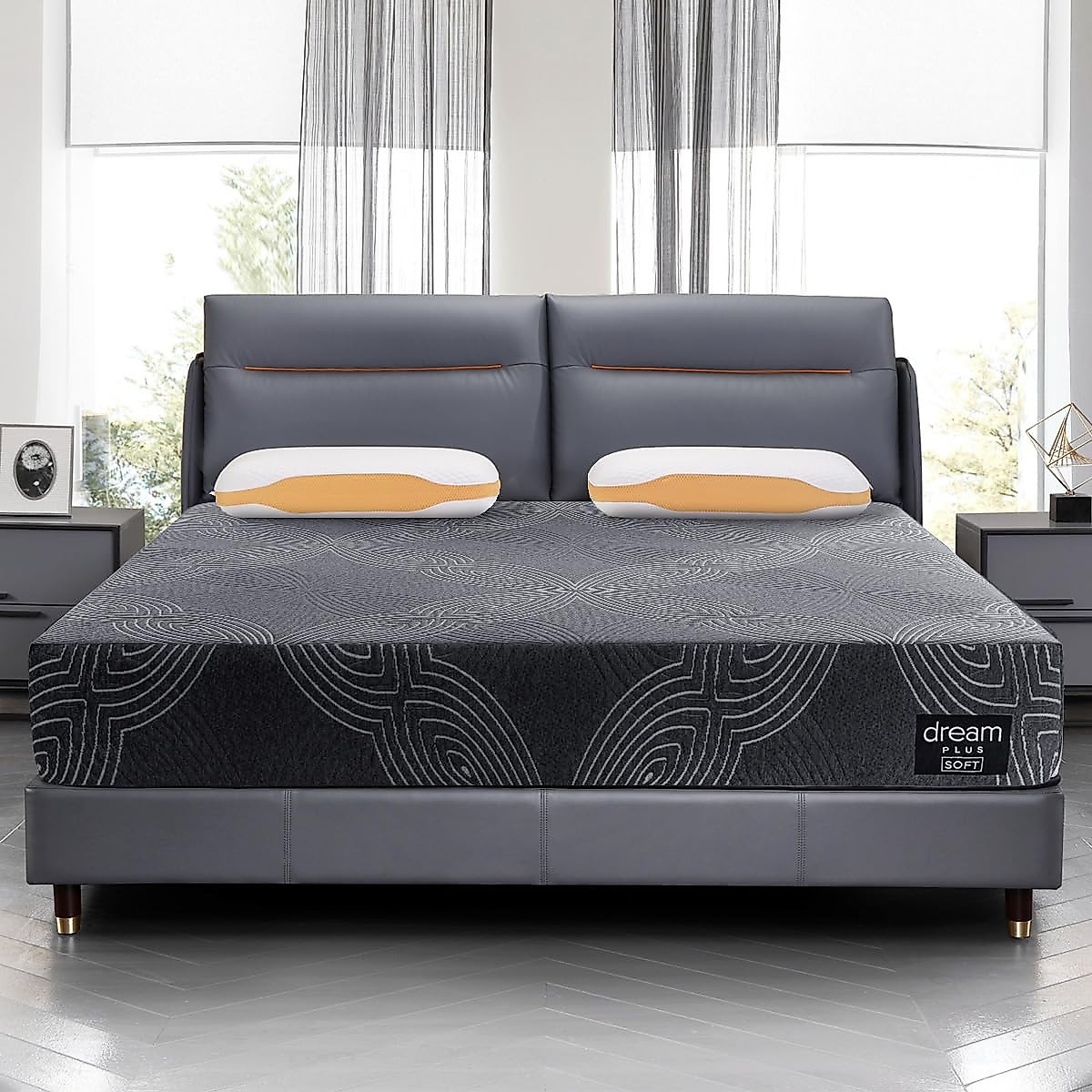 TRIPUB King Mattress, Medium Firm10 Inch Memory Foam Mattress in a Box,Cooling Gel Foam&Pressure Relief,Made in USA,CertiPUR-US Certified,King Size Bed,80" X 76" X 10"