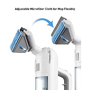 Window Vacuum Squeegee, Cordless Window Vacuum 3 in 1 Window Vac Window Vacuum Cleaning Tool with 260ml Water Tank for Glass Doors Shower Car Window Mirror