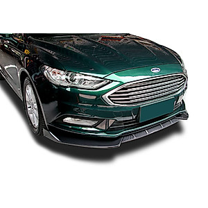 Q1-Tech Q1-TECH, Front Bumper Lip fit for compatible with 2017-2018 Ford FusionMondeo, Front Bumper Lip Spoiler Air Chin Body Kit Splitter Painted Glossy Black, (SPORT-Style)