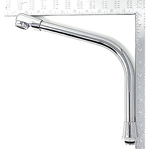 Chromed Surface Two-Handle Tall Stainless Steel Spout Kitchen Faucet [3015 PC] ADA 8-Inch Center Hole Plastic Body, Ideal for RV's or Rental Apartment Buildings, No Lead
