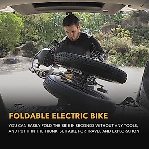 CYCROWN Cycknight Electric Bike for Adults Foldable 750W Ebike with 48V 12.5AH Removable Battery, 25 MPH 60 Miles Folding Ebikes for Adult 20" x 4.0" Fat Tire Electric Bike with Dual Shock Absorber