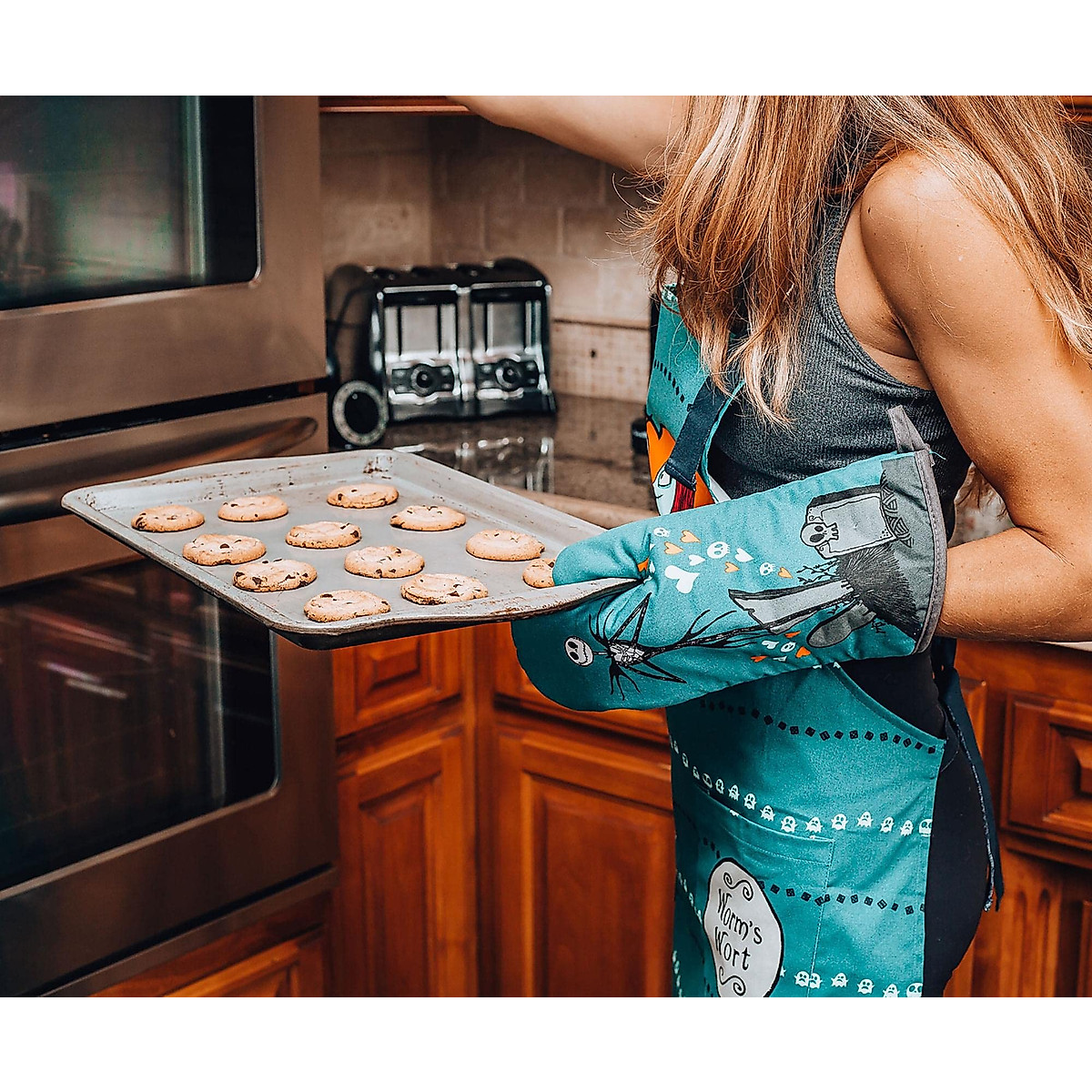 The Nightmare Before Christmas Jack and Sally Oven Mitt Glove