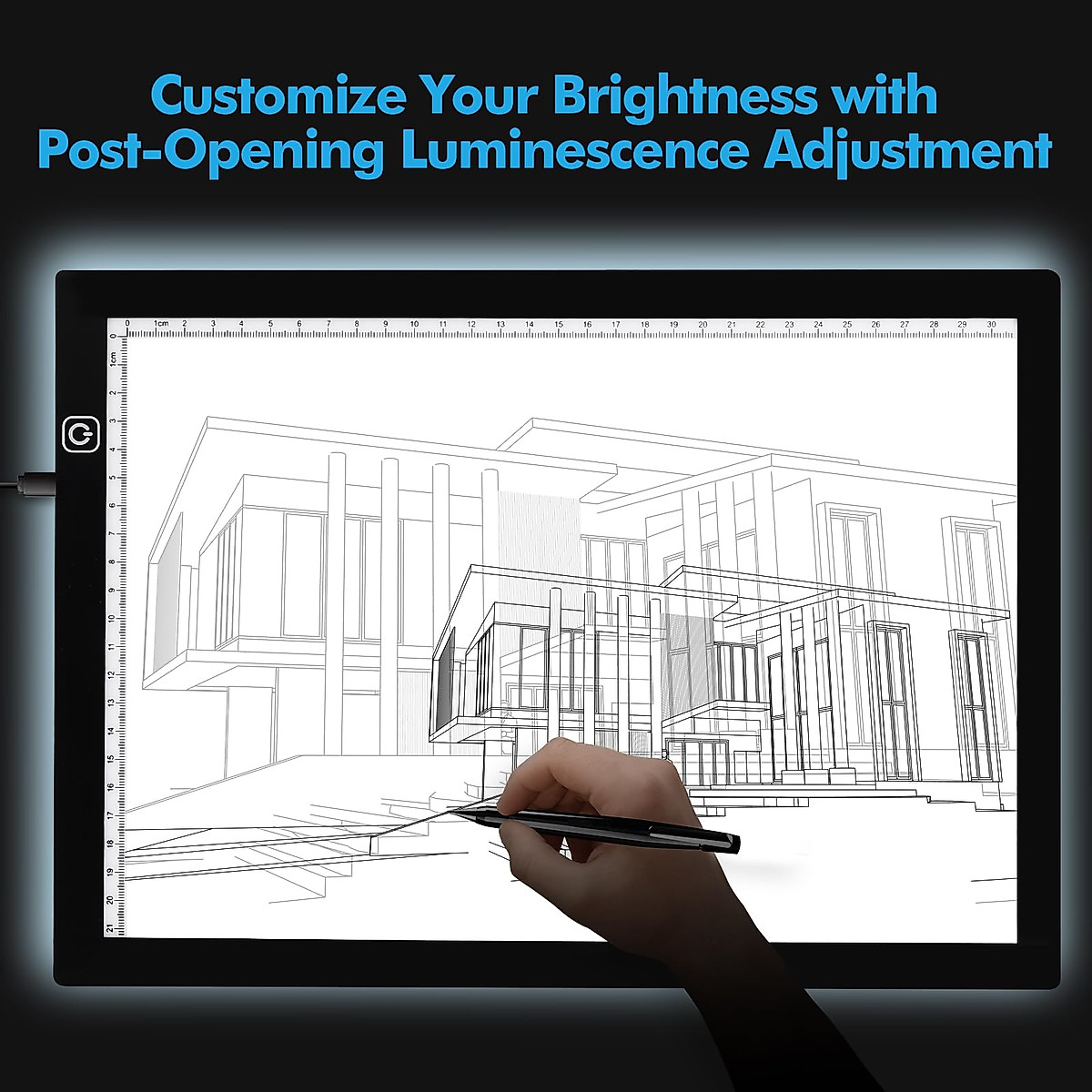 Dorhui Bright Pad Go, Weeding Light Pad for Vinyl Craft Weeding Tools Set, Craft Vinyl Tools with A4 Adjustable LED Light Pad Makes Brighter for Weeding Vinyl, Silhouettes, Cameos, Lettering