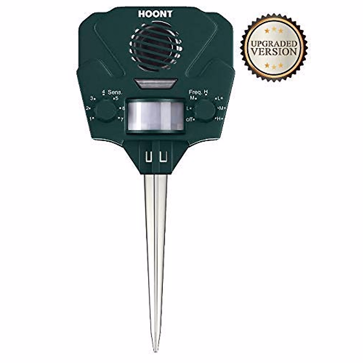 Hoont Advanced Motion Activated Solar Powered Ultrasonic with Flashing Strobe O, Green