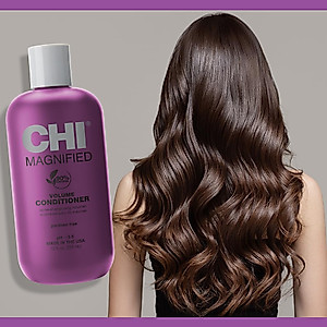 CHI Magnified Volume Conditioner, Boosts Volume & Body & Strengthens Hair, Detangles, Hydrates & Conditions Hair, Sulfate-free, 12 Oz