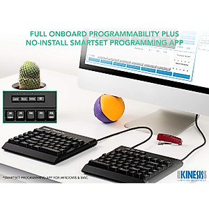 KINESIS USB-A Freestyle Pro Quiet Ergonomic Split Mechanical Keyboard (Cherry MX Silent Red Switches)