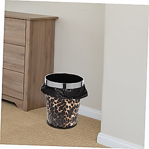 Cabilock Bathroom Trash Can Home Decor Rustic Decorations Leopard Large Plastic Container Simple Human Trash Can