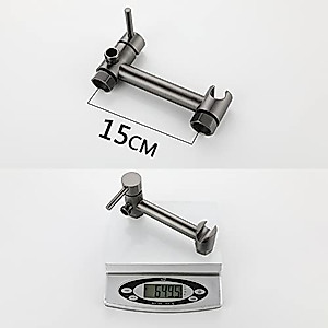 MINJING Gray Handheld Bidet Sprayer for Toilet, Brass Cloth Diaper Sprayer Kit Wall Mounted Bidet Sprayer Set Single Handle Toilet Bidet Sprayer Kit with 150cm Shower Hose