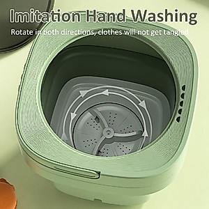 Portable Mini Washing Machine Travel Small Washer Capacity 15L/3.96GAL Wash And Drain Cycle Combo Foldable Clothes Washer(15L/3.96GAL)