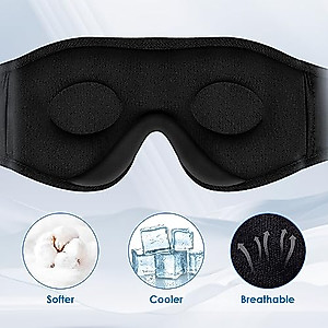 Sleep Eye Mask Bluetooth Headphones - 3D Bluetooth 5.2 Headband Sleeping Headphones Comfy Side Sleeping Cool Tech Gadgets Stocking Stuffers for Men Women Wife Husband Dad Mom Father Mother Teens