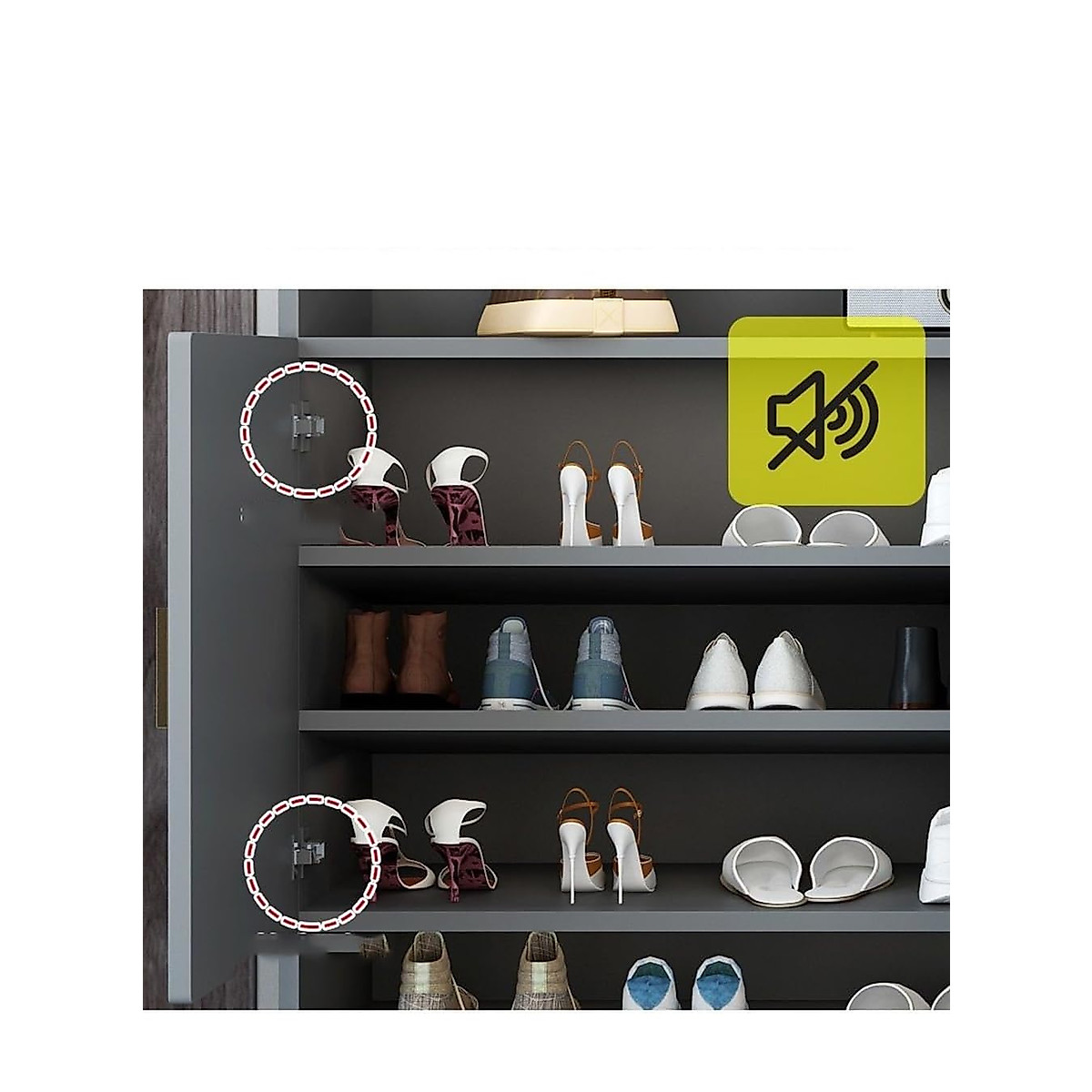 Shoe Organizer Cabinet,Shoe Holder,Shoe Rack for Front Door Entrance,Shoe Rack Shelf,Shoe Cabinet,for Living Room Entrance Hallway (60A)