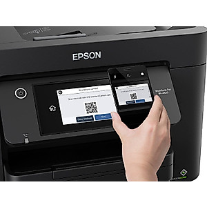 Epson Workforce Pro WF-4820 Wireless All-in-One Color Inkjet Printer, Black - Print Scan Copy Fax - 4.3" Touchscreen, 25 ppm, 4800 x 2400 dpi, Auto 2-Sided Printing, 35-Sheet ADF, Ethernet