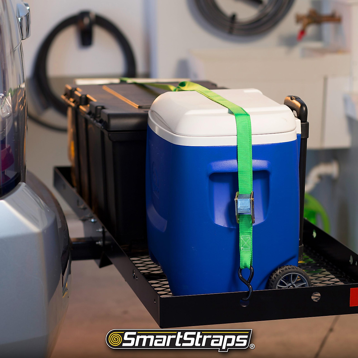 SmartStraps 10-Foot Cambuckle (4pk) 900 lbs Break Strength, 300 lbs Safe Work Load– Tie Down Fragile and Lighter Loads for Transport – Offers More Security Than Rope