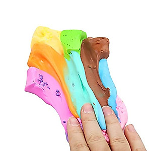 9 Pack Fruit Dessert Butter Slime kit for Girls, Party Favor Stress Relief Gifts Scented Sludge DIY Cake Toy for Kids