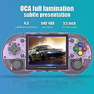 RG353PS Handheld Game Console Built-in 15000 Games, 16+64G 3.5-Inch Retro Video Gaming Console Arcade Emulator, Support WiFi Online Battle & Bluetooth Gamepad, Linux System, RK3566