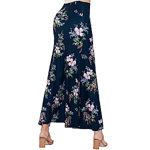 noflik Womens Maxi Skirts (Flower, S)