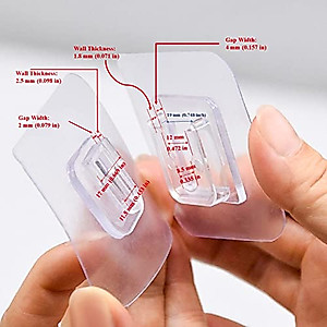 CARURLIFF 6 Pairs Wall Mounted Replacement Sticky Pads for Kitchen Bathroom Shower Caddy Organizer Rack Holder Nail Free Adhesive Hooks (6 Concave and 6 Convex)