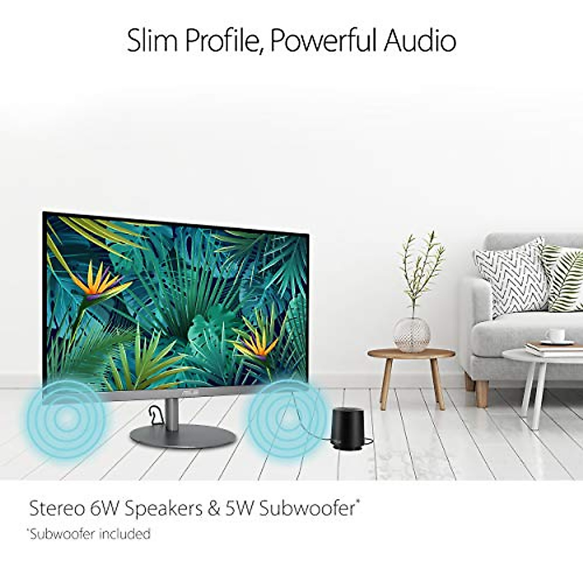 ASUS Designo 27" 1440P Monitor (MZ27AQL) - QHD (2560 x 1440), IPS, Build-in Speakers & Subwoofer, Height Adjustable