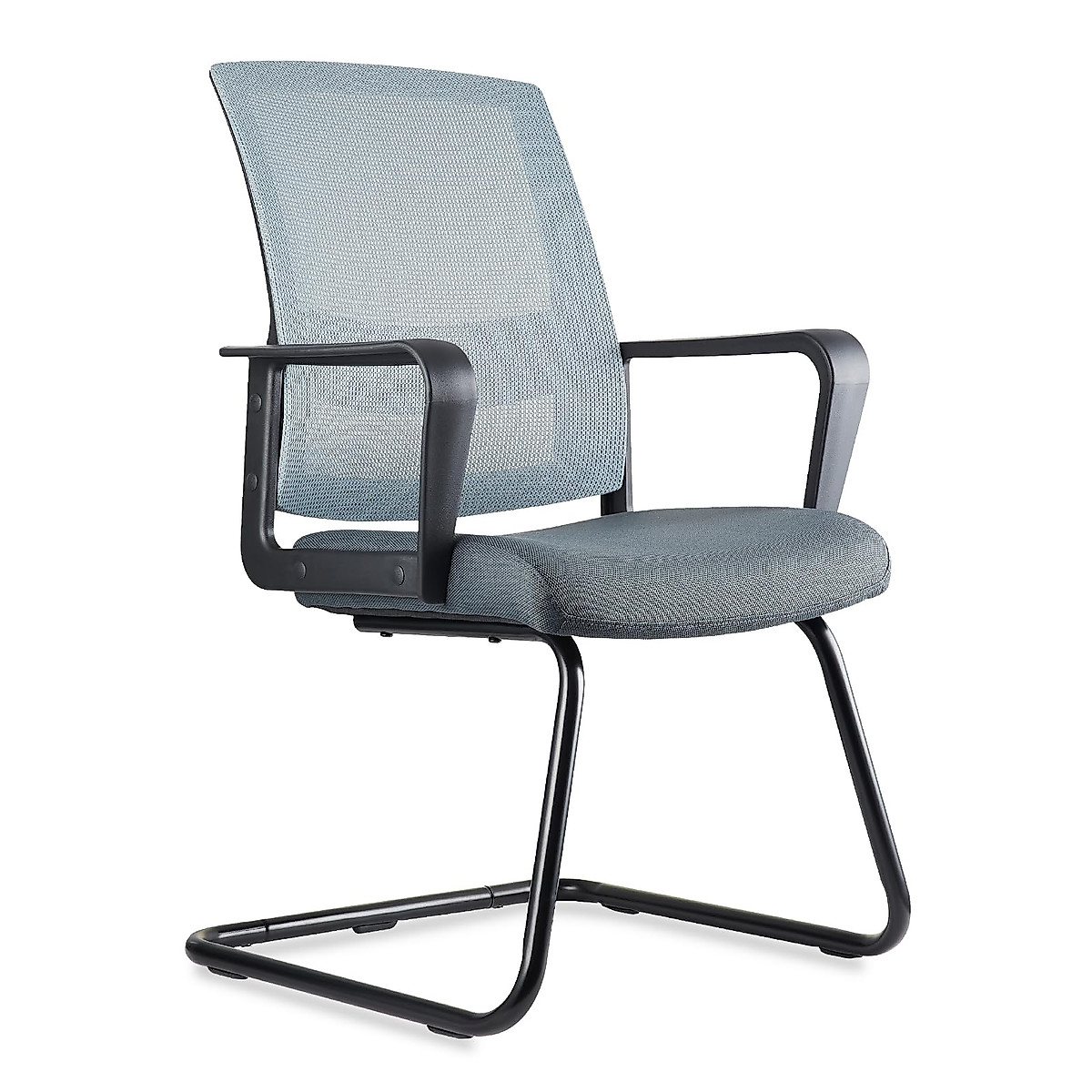 CLATINA Office Guest Chair with Lumbar Support and Mid Back Mesh Space Air Grid Series for Reception Conference Room 2 Pack